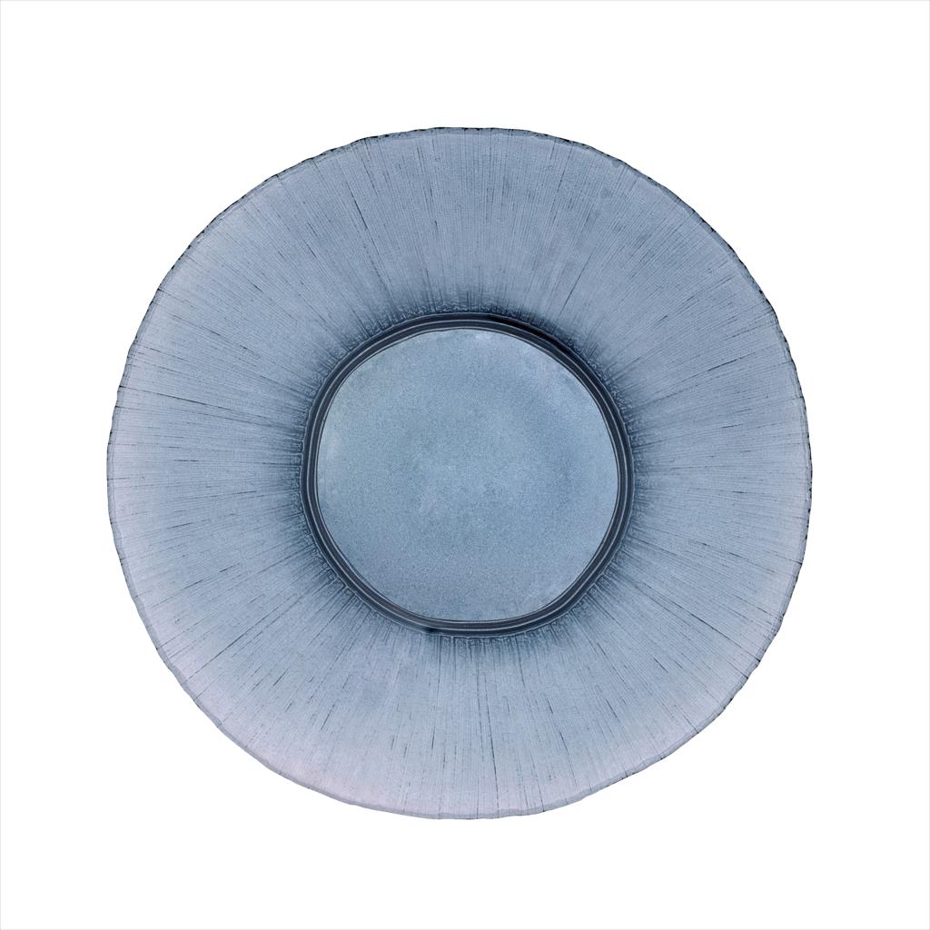 Sunflower teal charger – Silver Spoon Party Rental