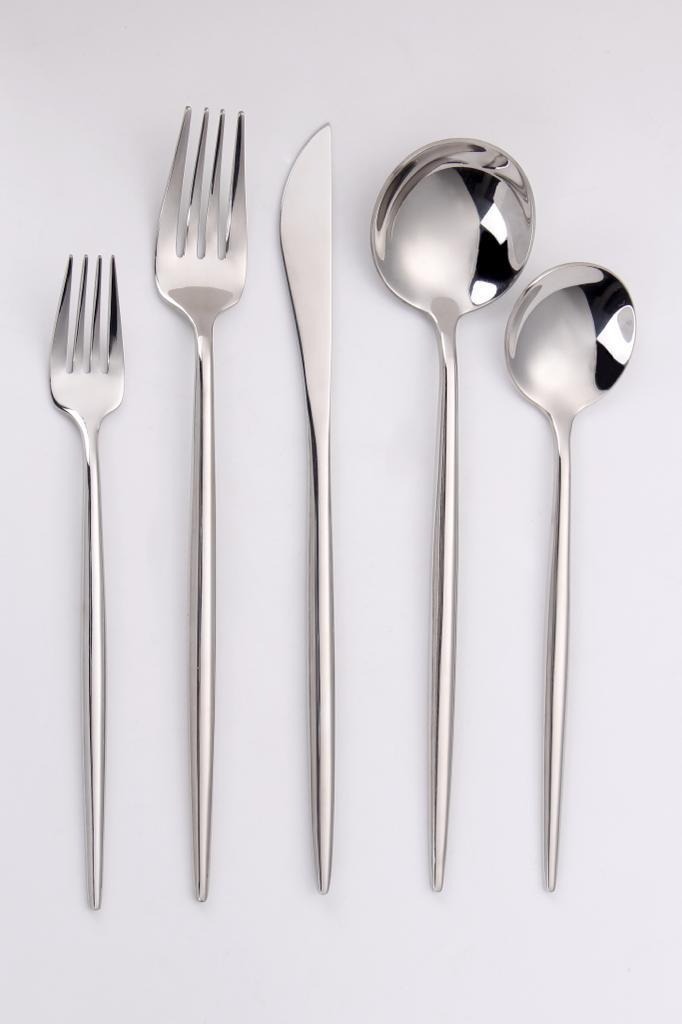 Dairy Vera Brushed Full Silver Flatware – Silver Spoon Party Rental
