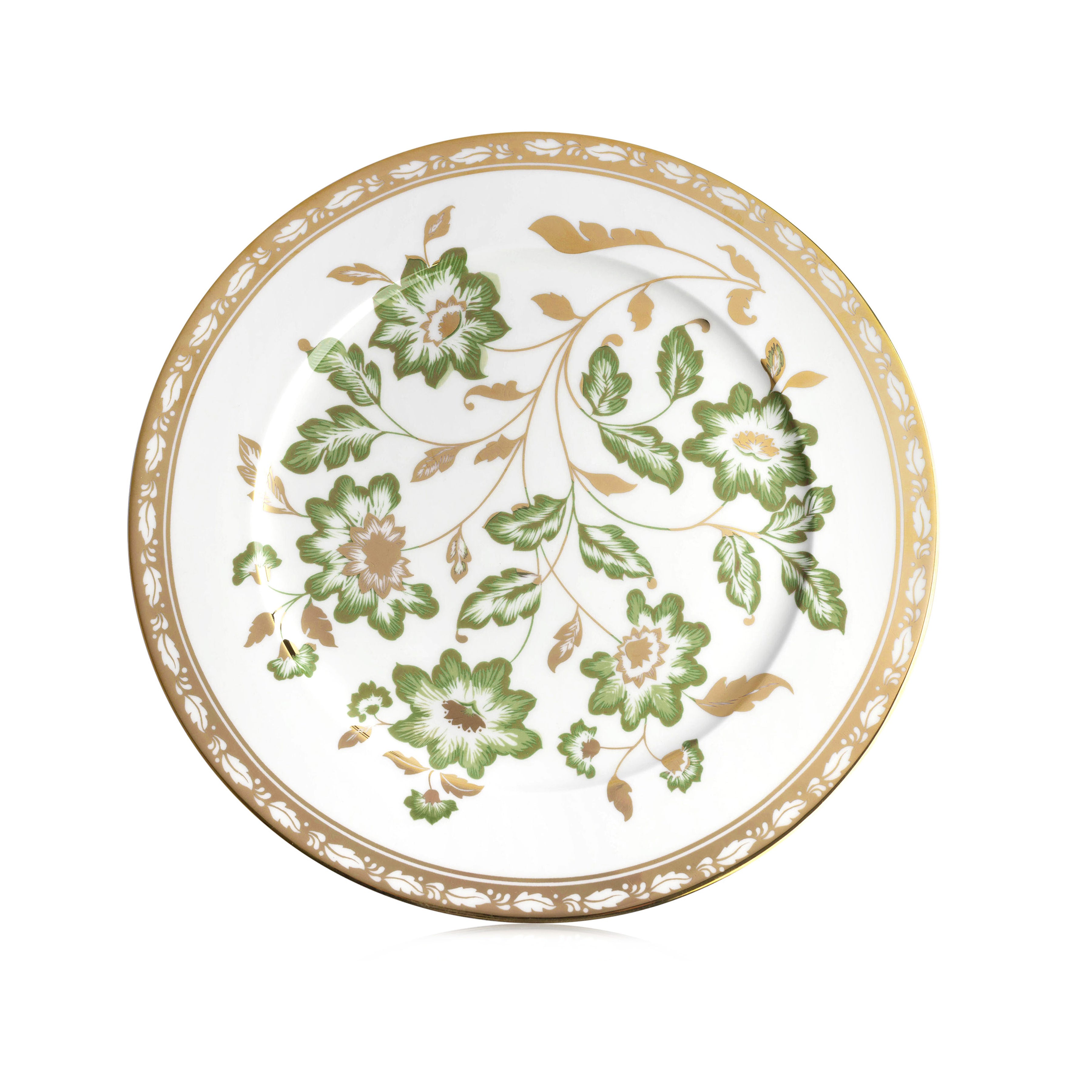 Green Leaf Charger – Silver Spoon Party Rental