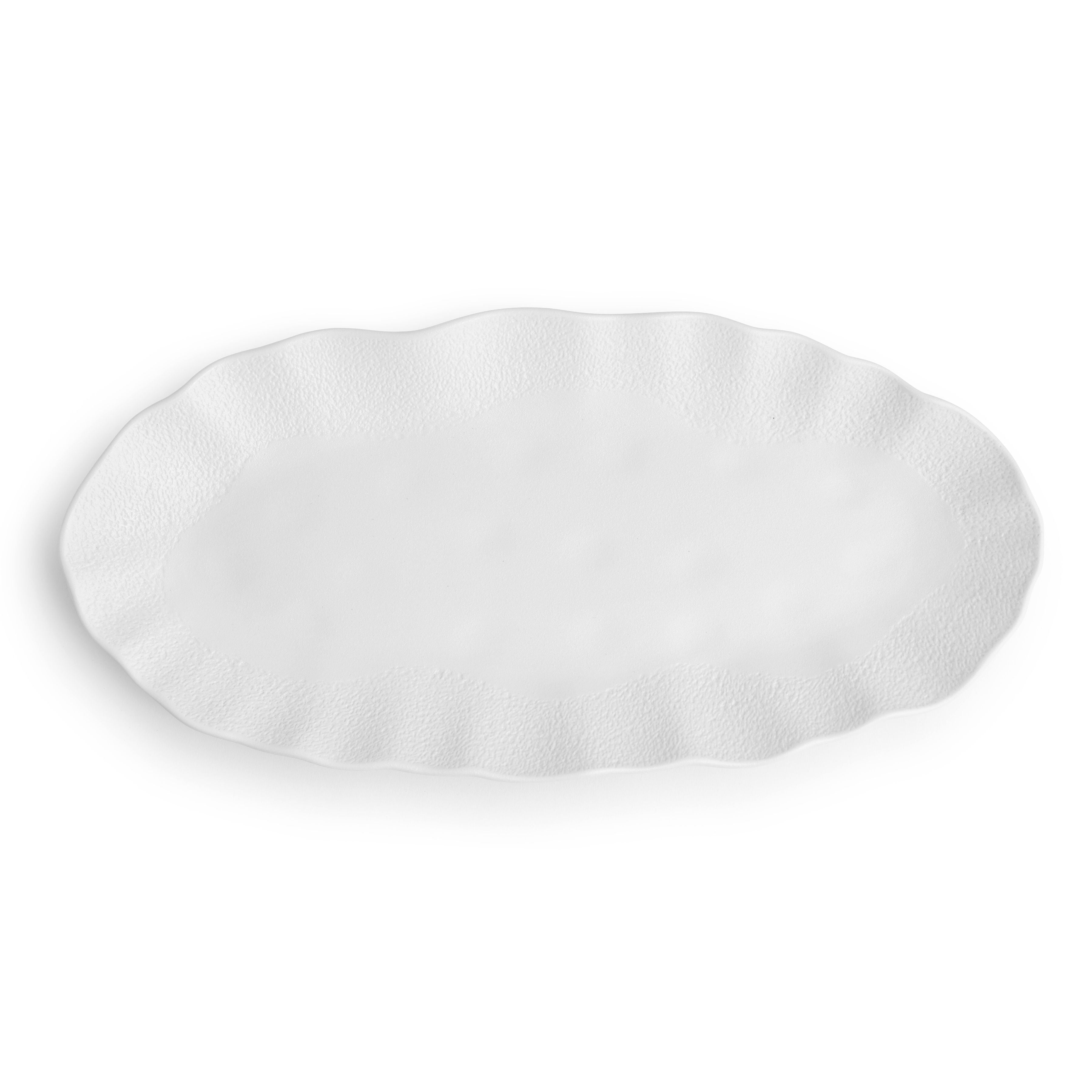 White Slate Matte Oval Platter 19" – Silver Spoon Party Rental